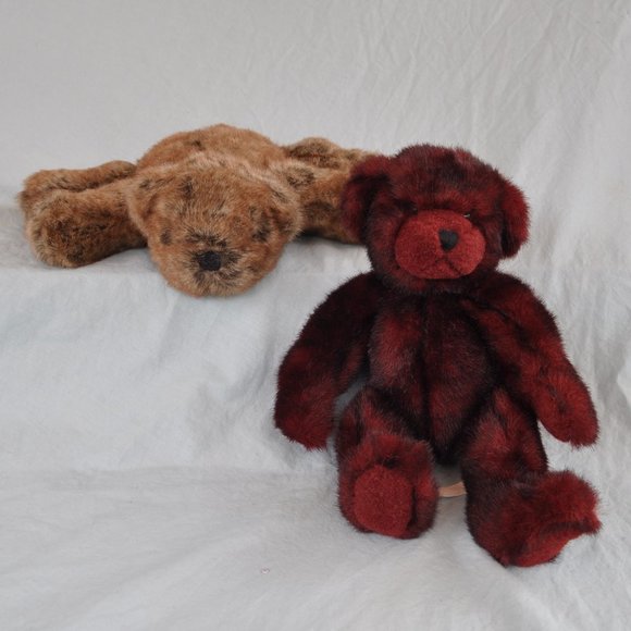 Pottery Barn Kids | Toys | Plush Maroon Burgundy Michael Bear Brown ...